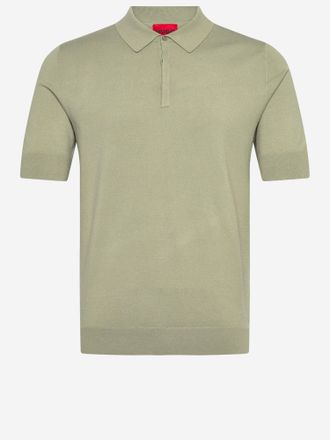 HUGO BOSS Mens Polo Shirt Viscose Blend Green T-shirts And Polos