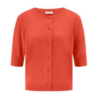 Riani Strickjacke aus Kaschmir-Woll-Mix - - Knitwear - Damen - Orange - XS