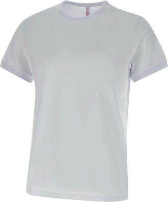 Sun 68 Homme, Tops, Blanc, Taille: XL T-shirt en coton merceris&eacute;