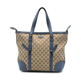 Gucci Pre-owned Canvas Leder Tote Bag - - Pre-owned - Damen - Braun - ONE SIZE