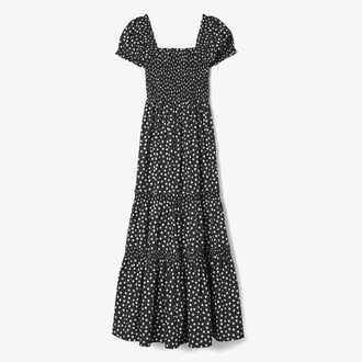 Tory Burch Gesmoktes Kleid mit Print