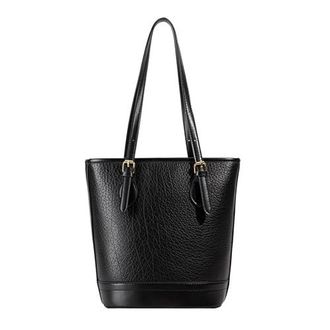 Generic Sac &agrave; main en cuir de grande capacit&eacute; avec fermeture &eacute;clair et boucle de ceinture pour femme, Noir, Taille unique