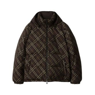 Burberry Homme, Vestes, Brun, Taille: L Veste Rembourr&eacute;e R&eacute;versible &agrave; Carreaux Marron