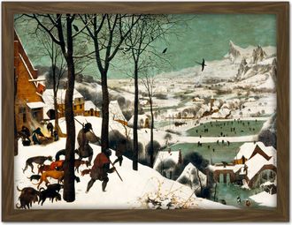 Fine Art Prints Pieter Bruegel The Elder Hunters In The Snow Winter Large Framed Art Print Poster Wall Decor 18x24 Schnee Wand Deko