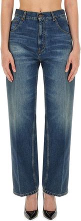 Victoria Beckham Vintage Wash Cotton Jeans - Blue