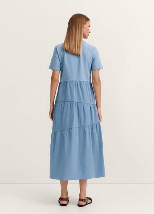 Bugatti Sommerkleid Materialmix mit asymmetrischen Raffungen