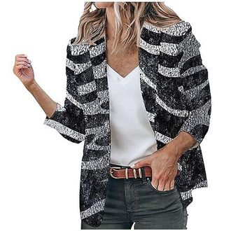 E.SSUE Blazer Femme Chic Et Elegant Un Bouton Blazer Manches Courts Bouton D&eacute;contract&eacute; Cardigan Gilet Sexy Mode OL Costume Veste Manteau Cardigan Blouson Jac