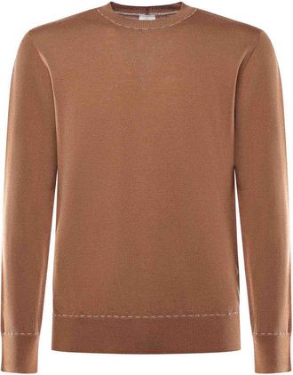 Eleventy Pull Col Rond - Blanc