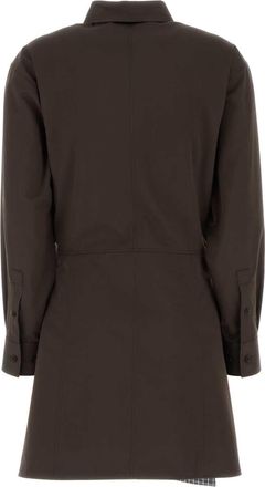 Loewe Cotton-Silk Shirt Dress - Brown