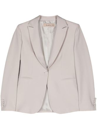 Blanca Vita blazer Gelsemy à simple boutonnage - Tons neutres