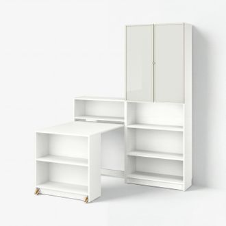 IKEA BILLY / H&Ouml;GBO B&uuml;cherregalkombination + Klapptisch