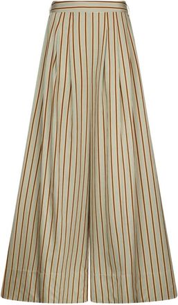 Liu Jo Femme, Pantalons, Vert, Taille: 38 FR Pantalon Rayonne Ray&eacute;