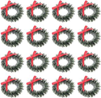 FOMIYES 20 STK Weihnachtskranz Mini-tannenkranz Mini-flockkr&auml;nze Weihnachtskr&auml;nze Ornamente. Au&szlig;enwandkranz Kleiner Gr&uuml;ner Kranz Winterkranzdekorationen H&auml;nge