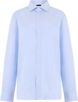 HUGO BOSS Slim-Fit Baumwollhemd - - Shirts - Herren - Blau - L