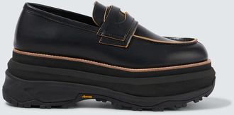 sacai Plateau-Loafers aus Leder