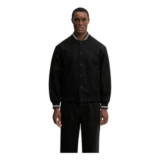Maison Kitsun&eacute; Blouson Teddy Varsity - Homme - Vestes - Noir - Taille: XL
