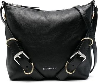 Givenchy Hobo Bags - Grained Black Calf Leather Shoulder Bag With Decor - Gr. unisize - in Schwarz - für Damen