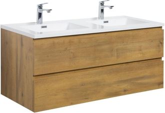 Badplaats Badezimmer Badmöbel-Set Angela 120cm - Eiche - Unterschrank Schr