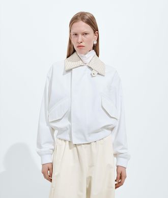 Bottega Veneta Blouson en coton - Blanc - Femme - 32