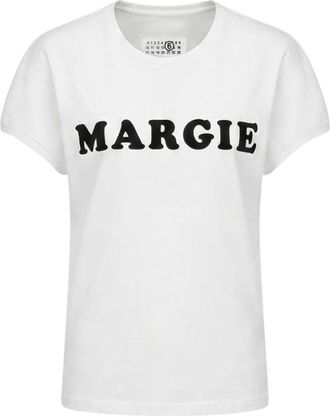 Maison Margiela Femme, Tops, Blanc, Taille: 38 FR T-Shirt