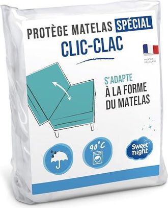 Sweet Night Protège Matelas pour Clic Clac | 130x190 cm | Alèse Imperméable | Lavable à 90°C