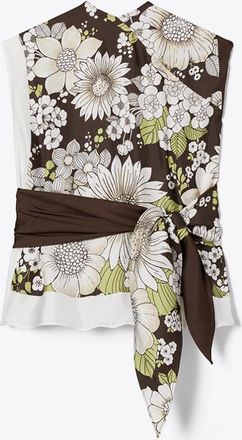 Tory Burch Damen Bedrucktes Seidentop
