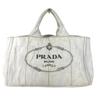 Prada Pre-owned Denim prada-taschen - - Pre-owned - Damen - Wei&szlig; - ONE SIZE