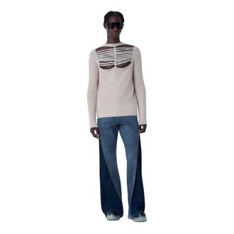 Rick Owens Wollmisch-Strickoberteil - - Knitwear - Herren - Beige - L