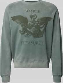 Deus Sweatshirt mit Motiv-Print und Rundhalsausschnitt