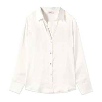 Oltre Satinhemd - - Blouses & Shirts - Damen - Wei&szlig; - S