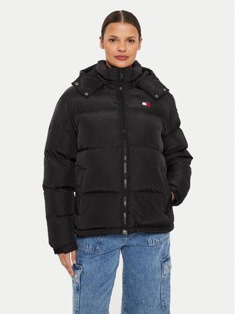 Tommy Jeans Daunenjacke Alaska DW0DW18610 Schwarz Regular Fit