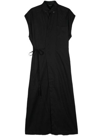 Fabiana Filippi robe en lin &agrave; coupe longue - Noir