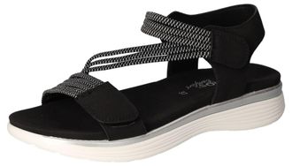 Cosmos Comfort Damen 6286-801 Keilsandale, schwarz, 39 EU