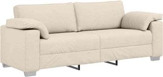 vidaXL Vidaxl - Sofa mit Kissen mit Kissen Beige 219 x 77 x 82 cm Leinen