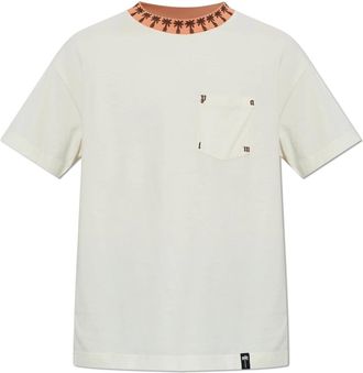 Palm Angels T-shirt &agrave; poche - Homme - Tops - Blanc - Taille: S