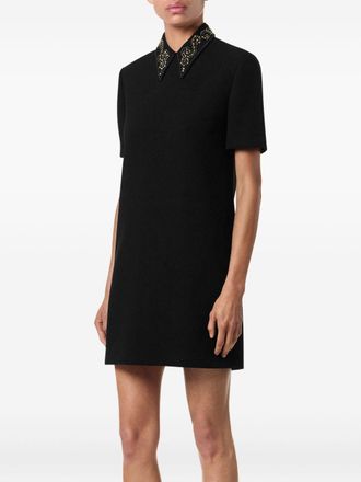 Versace Womens Mini Dress Virgin Wool Black