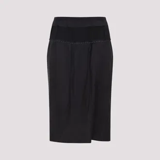 Maison Margiela Jupe midi en ac&eacute;tate