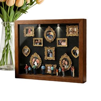 Generic Museums-Silhouetten-Rahmen zum Selbermachen, Erinnerungs-DIY-Andenken, Mini-Museums-Silhouetten-Box f&uuml;r Hochzeit, Geburtstag, Urlaub, Apartment, Hotel