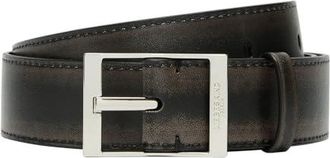 Liebeskind Belt M Lou Leather Black, Ceinture Femmes, Cuir Noir Vintage M, Taille Unique
