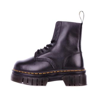 Dr. Martens Leder Logo Stiefel Gummisohle - - Shoes - Damen - Schwarzk - 40 EU