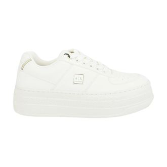 A|X Armani Exchange Wei&szlig;e Sneaker 100% Polyester - - Shoes - Damen - Wei&szlig; - 38 EU