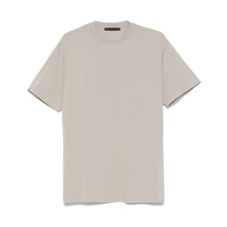 low brand Stretch-Krepp-T-Shirt - - Tops - Herren - Beige - L