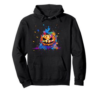 So Cool Designs Gruseliger K&uuml;rbis-Kunst-Farbspritzer, Cooles und Pullover Hoodie