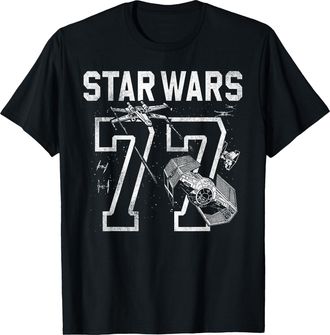 Star Wars 77 College-Jersey-T-Shirt mit Hundekampf-Grafik T-Shirt