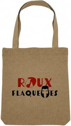 Fabulous Sac Shopping Tote Bag Aspect Lin - Roux Flaquettes Humour Cheveux Jeu de Mot - Sac de Courses Toile Epaisse 360g Beige Naturel Cabas Port&eacute; Epaule Soli