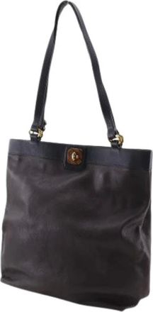 Delvaux Pre-owned Sac Cabas en Cuir - Femme - Pre-owned - Brun - Taille: ONE Size