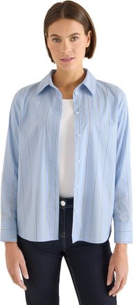 Cecil Gestreifte Hemdbluse Fountain Blue XXL