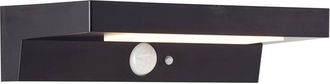 Brilliant Barker G40415/06 Solar-Au&szlig;enwandleuchte mit Bewegungsmelder LED 3 W Schwarz