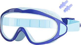 Generico Schwimmbrille - Schwimmbrille mit wasserdichten Ohrenstöpseln, Weitsicht, Anti-Beschlag, wasserdicht, zum Schnorcheln, Tauchen und Wassersport
