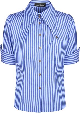 Vivienne Westwood Femme, Blouses et Chemises, Bleu, Taille: 36 FR SS Violin Shirt